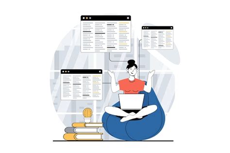 Premium Vector Software Development Concept With People Scene In Flat