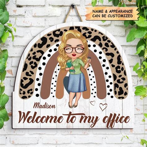Personalized Door Sign T For Office Staff Welcome To My Office