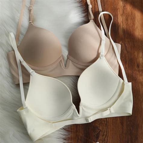 Deep V Push Up Beautiful Back Bra Soft Steel Ring Sexy Underwear Women