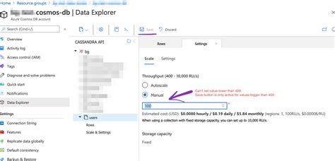Is There A Way To Set Azure Cosmos Db Throughput Below 400 Rus