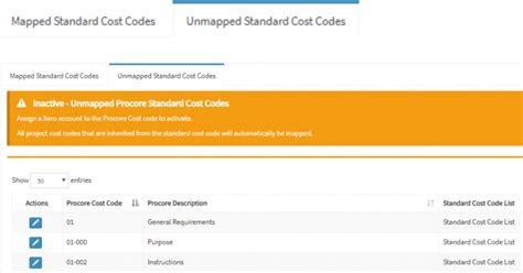 how to map cost codes to xero accounts in onecore xero interfy help