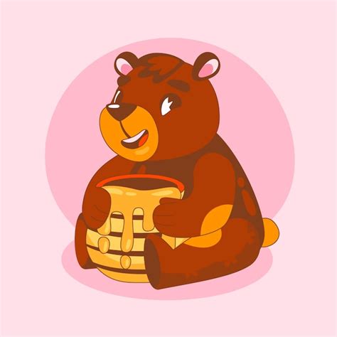손으로 그린 만화 곰 그림 무료 벡터