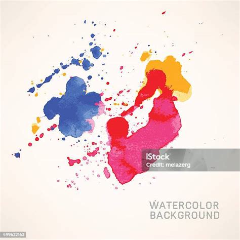 워터컬러 Splashes 노랑에 대한 스톡 벡터 아트 및 기타 이미지 노랑 때묻은 빨강 Istock
