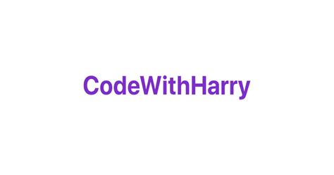 Codewithharry Promo Code 200 Off Sitewide In Oct 2025
