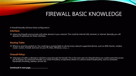 Firewall Management Introduction Pptx