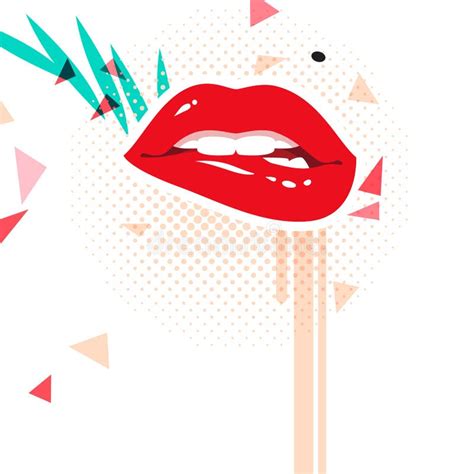 Labios Del Arte Pop Ilustración Del Vector Ilustración De Mordaz