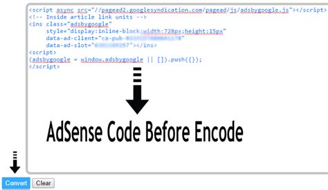 How To Encode Adsense Ad Code For Using Inside Blog Post