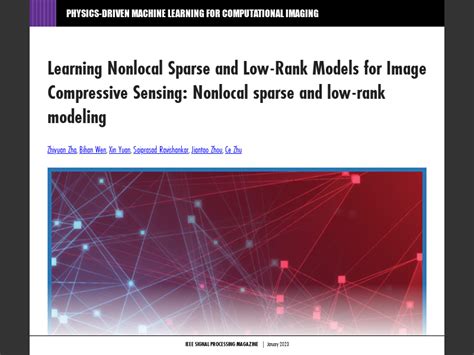 ieee signal processing january 2023learning nonlocal sparse and low