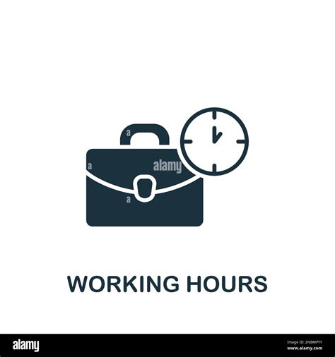 Working Hours Icon Monochrome Simple Sign From Employee Benefits Collection Working Hours Icon