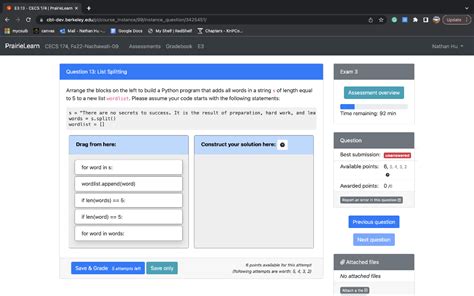 Solved Arrange The Blocks On The Left To Build A Python Chegg Com