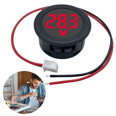 Husxh Dc 4 100v Circular Two Wire Voltmeter Reverse Connection