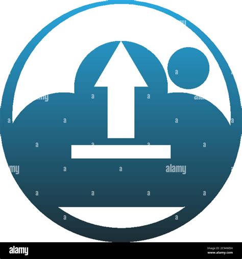 Up Cloud Icon Logo Design Concept Vector Illustation Stock Vector Image