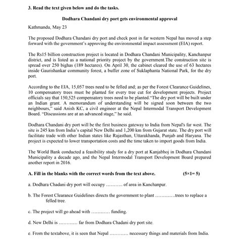 Class 10 English Model Question 2080 With Complete Solution