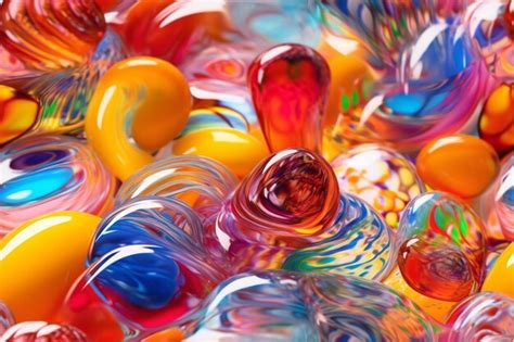 Premium Ai Image A Close Up Of A Pile Of Colorful Glass Beads