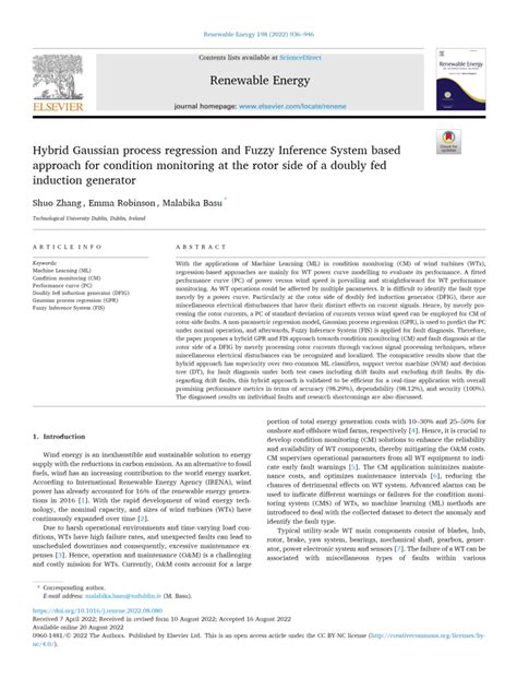 Pdf Hybrid Gaussian Process Regression And Fuzzy Inference System Based Approach For Condition