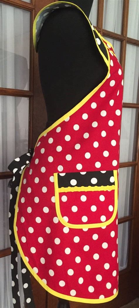 Minnie Mouse Inspired Apron Minnie Mouse Apron Polka Dot Apron Etsy