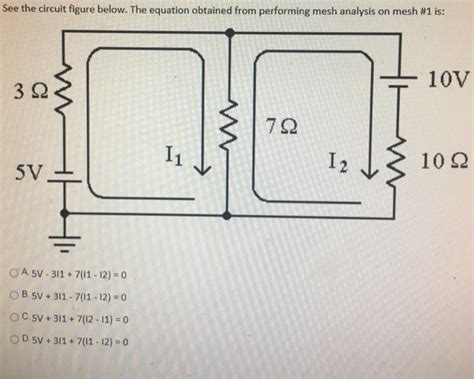 Solved See The Circuit Figure Below The Equation Obtained