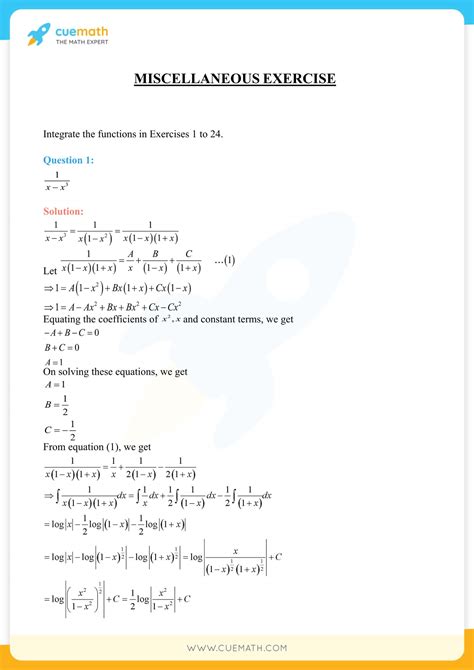 NCERT Solutions For Class 12 Maths Chapter 7 Miscellaneous Exercise