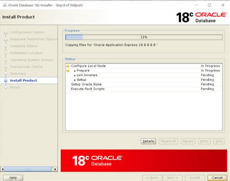 Nabhesh Joshi Oracledba Oracle Database 18c Installation On Linux 7