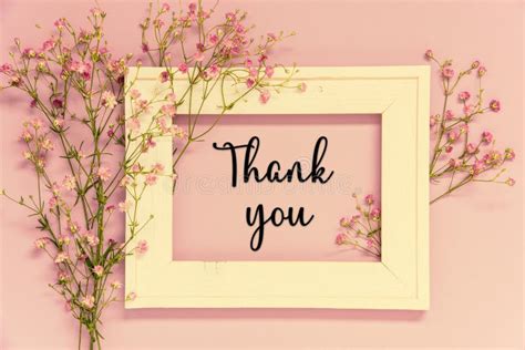 Vintage Photo Frame With Flower Arrangement English Text Thank You