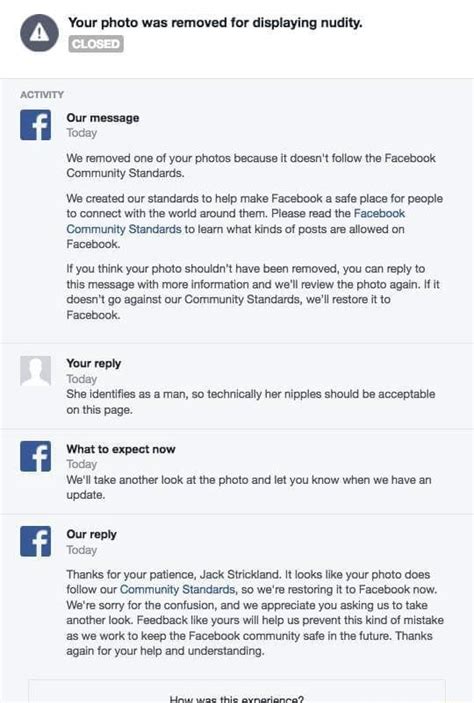 Your Photo Was Removed For Displaying Nudity Our Message Today We Removed One Of Your Photos