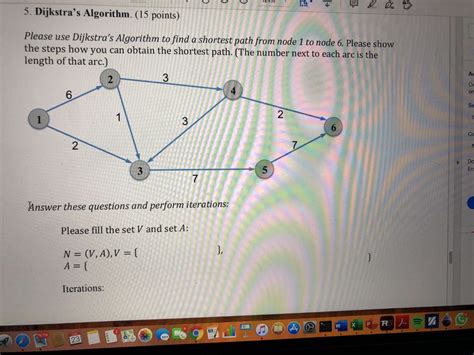 Solved 5 Dijkstras Algorithm 15 Points Please Use