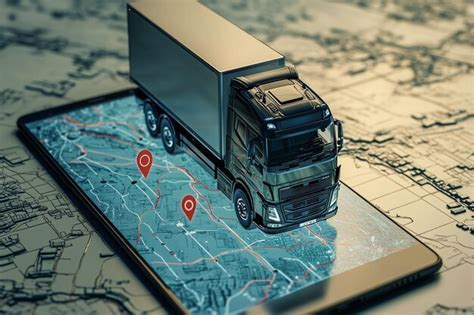 Smart Trucking And Logistics Technology Gps Tracking And Route