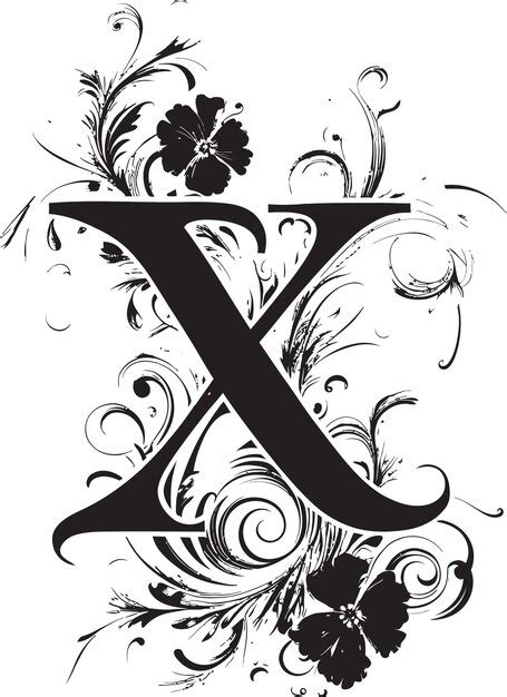 Premium Vector Xenon Aura Radiant Font X Decor Vector Xylophone