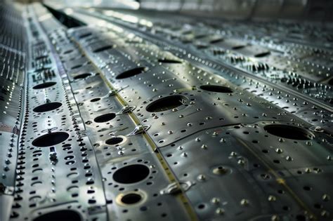 Detailed Internal Structure Of A Prototype Aircraft Wing Showcasing