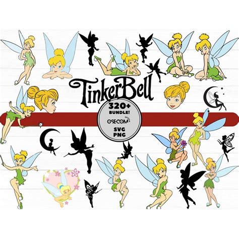 Tinkerbell Svg Bundletinkerbell Flaying Svgtinkerbell Silh Inspire