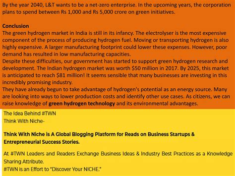 Green Hydrogen Industry In India An Overview Ppt
