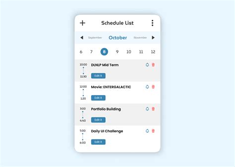 Schedule Daily Ui 071 By Jitendra Garg On Dribbble