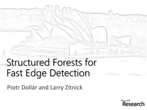 Ppt Structured Forests For Fast Edge Detection Powerpoint