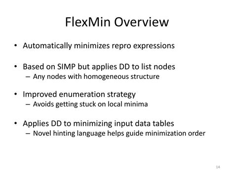 PPT FlexMin A Flexible Tool For Automatic Bug Isolation In DBMS