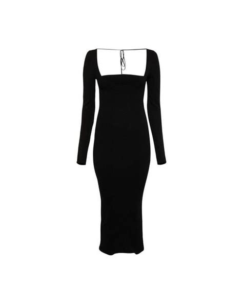 Anna October Collette Midi Dress In Black Lyst
