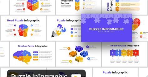 puzzle infographic incl vector and puzzle envato