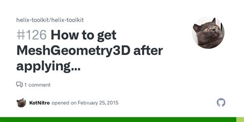 How To Get Meshgeometry3d After Applying Scaletransform3d · Issue 126
