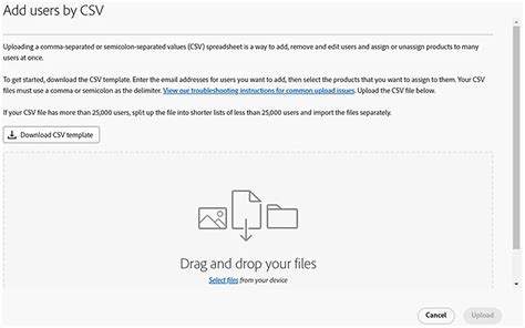 Manage Multiple Users Bulk Csv Upload