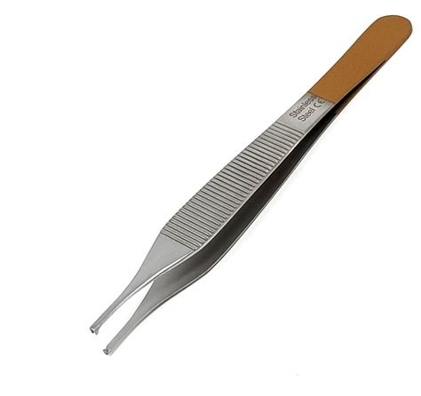 Adson Tissue Dissecting Forceps Stainless Steel 1x2 Rat Tooth 475 Straight Tweezers Colored