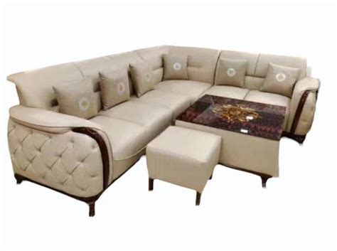 6 Seater Rexin L Shape Sofa Set At ₹ 45000set Rexin Sofa In New