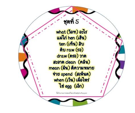คำคล้องจองภาษาอังก สื่อใบงานการสอนไว้แบ่งปันbykrupooynoi
