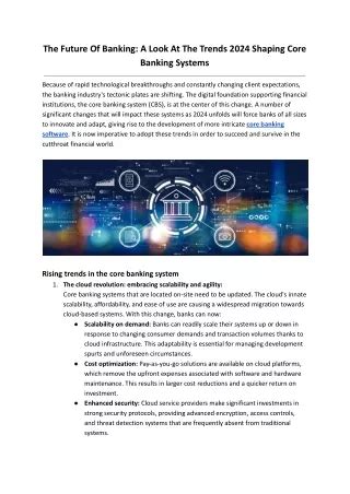 PPT - The Future Of Banking: A Look At The Trends 2024 Shaping Core Banking Systems PowerPoint ...