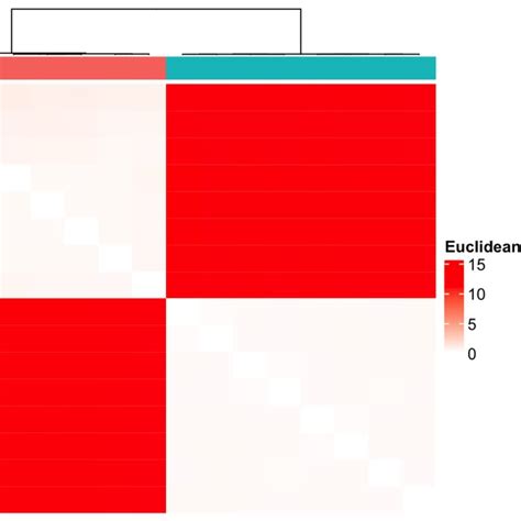 unsupervised hierarchical clustering of cells based on a distance