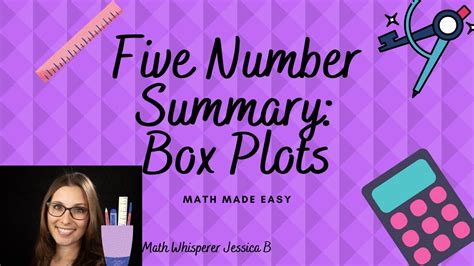 How To Find A Five Number Summary And Boxplots Youtube