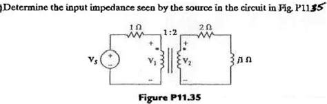 Solved Determine The Input Impedance Seen By The Source In The Circuit In Fig P1135