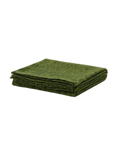Ikea Gurli Green Blue Throw Blanket Afghan Soft Cuddly Variegated New