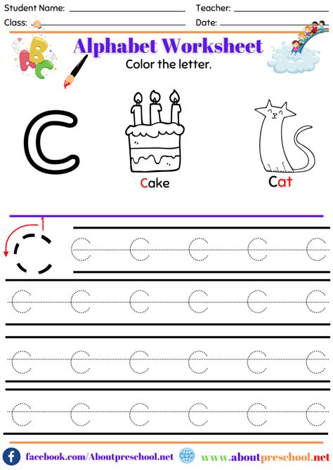 Lowercase Letters C About Preschool