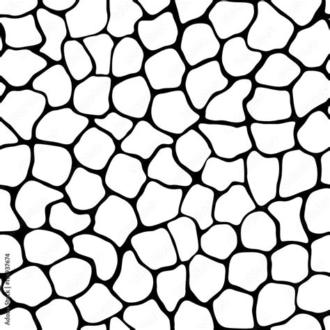 Vector Texture Seamless Pattern Of Irregular Cells Stock Vector