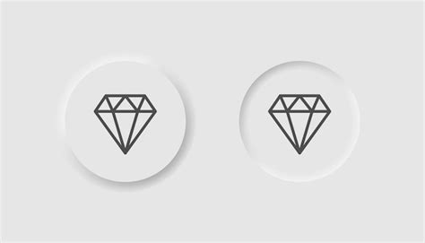 Icono De Piedras Preciosas En Estilo Neumorfismo Iconos Para La