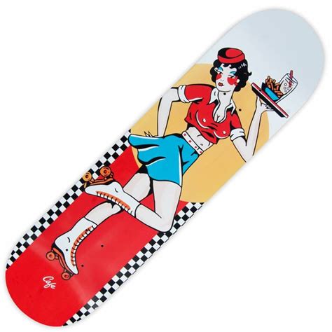 Skateboard Cafe Waitress Skateboard Deck 83 Skateboard Cafe From